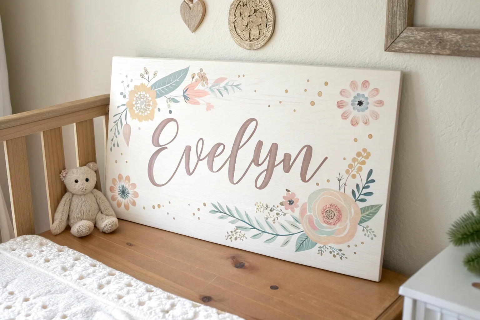 6+ Creative DIY Hand-Painted Baby Name Signs - Moss & Twine